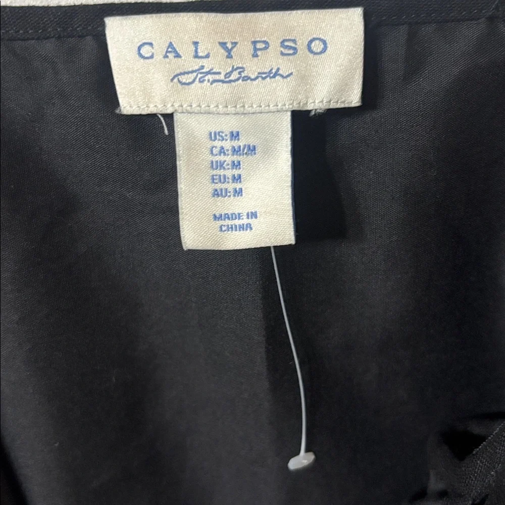 Calypso St. Barth | Dresses | New Calypso St Barth Black Linen Mini ...